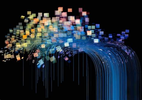 premium photo colorful digital art display of dynamic data light