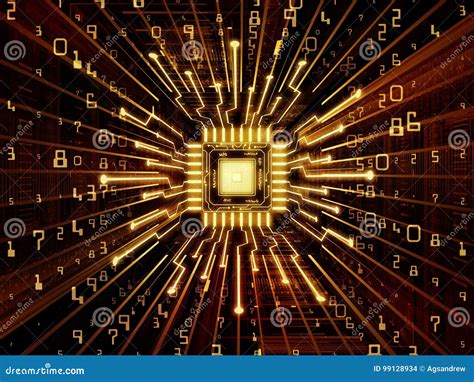 Speed Of Computer CPU Stock Illustration Illustration Of Code