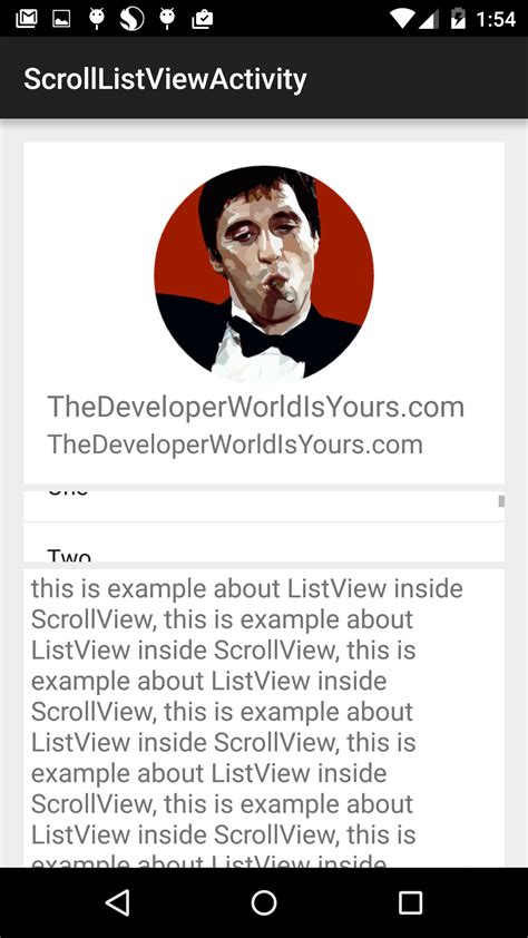 Listview Inside Scrollview Iithe Developer World Is Yours
