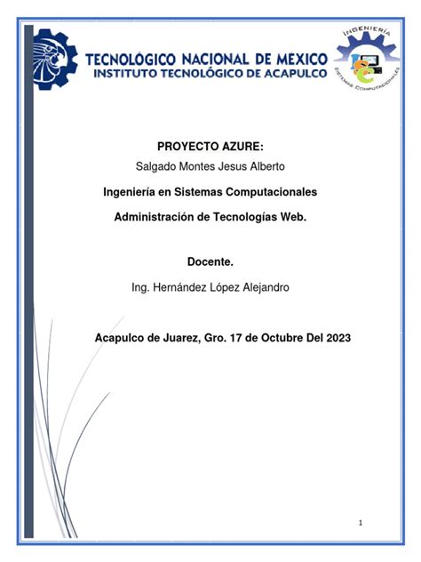 proyecto azure unidad ii pdf computación en la nube microsoft azure