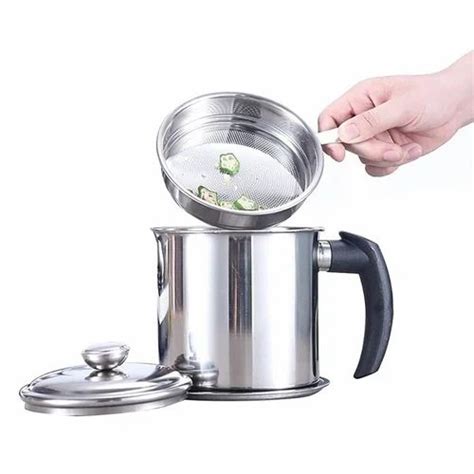 Stainless Steel Oil Filter Pot For Home At ₹ 150piece In Surat Id