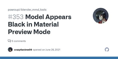 Model Appears Black In Material Preview Mode Issue Powroupi Blender Mmd Tools GitHub