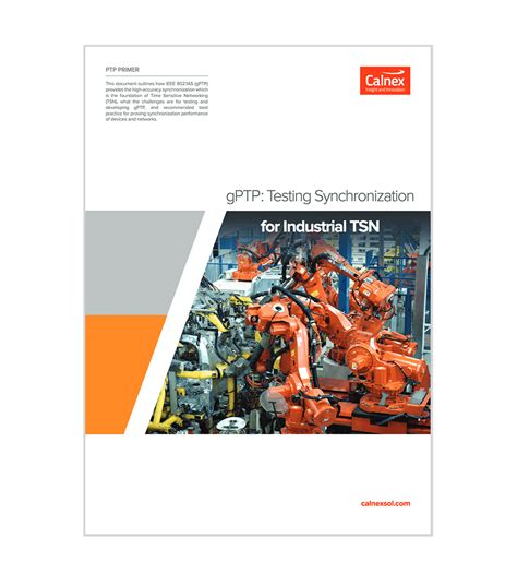 Testing Synchronization For Industrial Tsn Calnex Resource Library