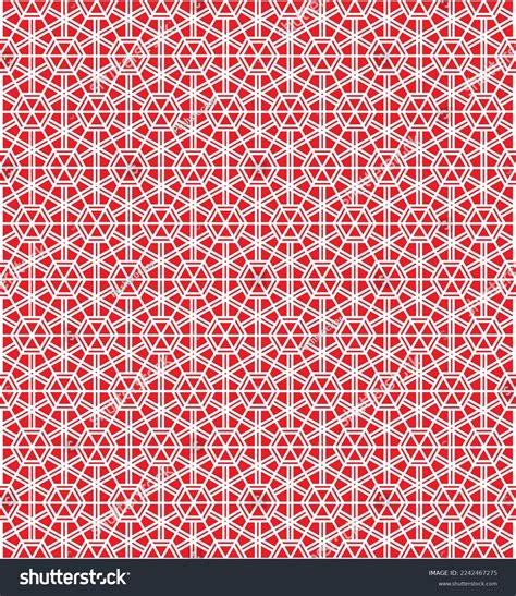 Red Interlocking Pattern On White Background Stock Vector Royalty Free