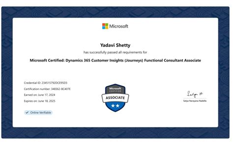 Just Earned My Microsoft Certified Dynamics 365 Customer Insights
