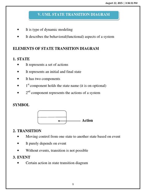 V Uml State Transition Diagram Pdf Science And Mathematics