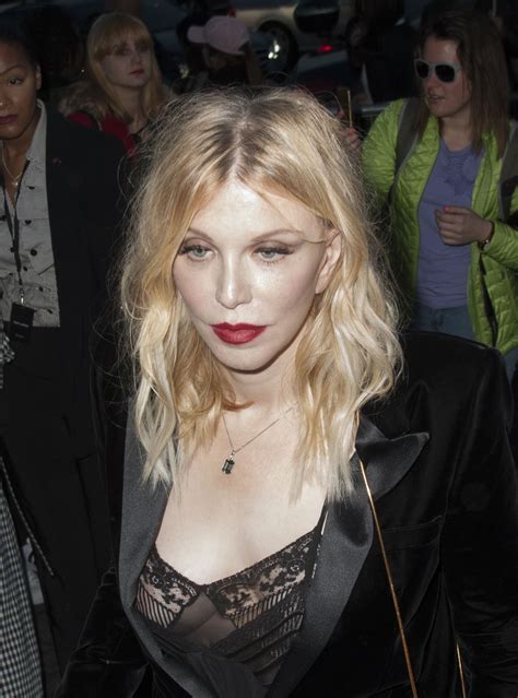 Courtney Love Saint Laurent Fashion Show In Paris 09262017 • Celebmafia