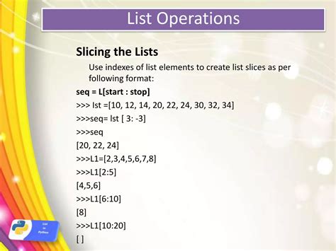 Python Lists Ppt