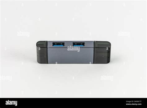 Small Usb Hub With Two Ports Usb A And Sd And Microsd Cards Slots And