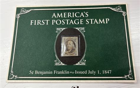 The 1847 Us Five Cent Benjamin Franklin Stamp Americas First