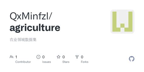 Github Qxminfzl Agriculture