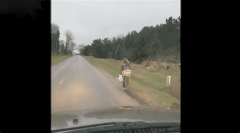 Too Harsh Dad Makes Daughter Walk To School In Near Freezing Weather
