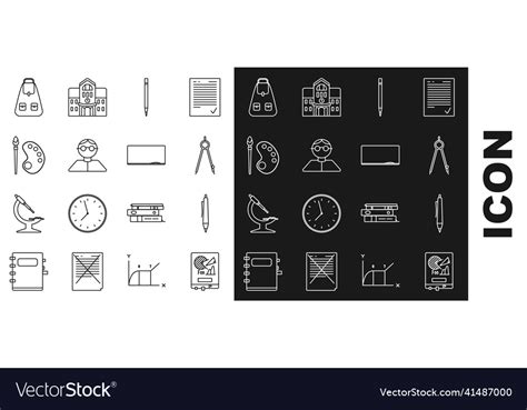 Set Line Board With Graph Chart Pen Drawing Vector Image