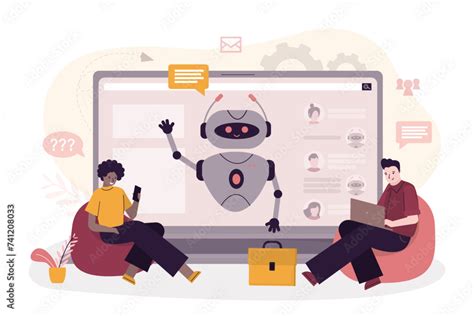 Chatbot Ai And Customer Service Concept Various Users Talking With Chatbot On Web Social