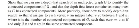 Solved Show That We Can Use A Depth First Search Of An Chegg