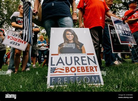 Lauren Boebert Gives Her Stump Speech At A Political Rally In Colorado