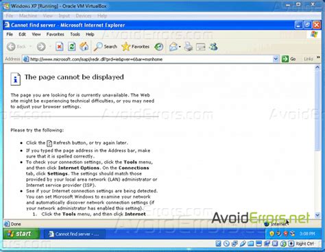 Fix No Internet Access On Virtualbox Windows Xp Avoiderrors