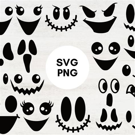 Ghost Face Pumpkin Stencils Etsy
