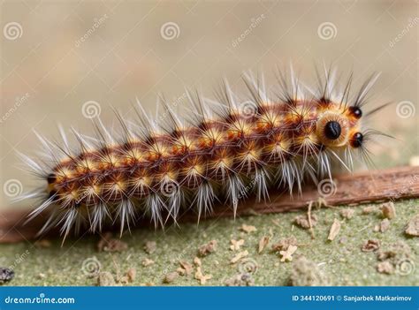 Moth Larva Magnified By The Microscope Vintage Engraving Vector Illustration Cartoondealer