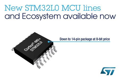 St Releases New Range Of Stm32l0 Low Power Microcontrollers