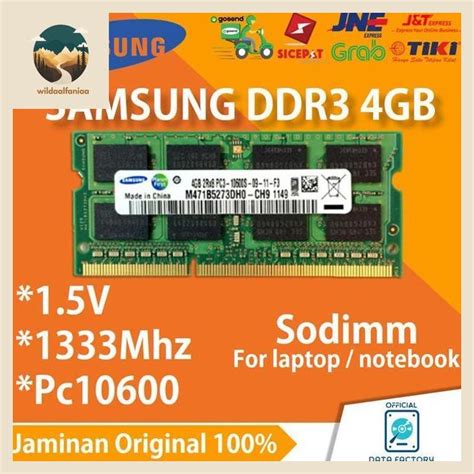 แรมแล็ปท็อป Samsung Ddr3 4gb Sodimm 1333mhz Pc10600 Ddr3 หน่วยความจํา 1