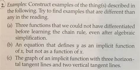 Solved Construct Examples Of The Things Described In The