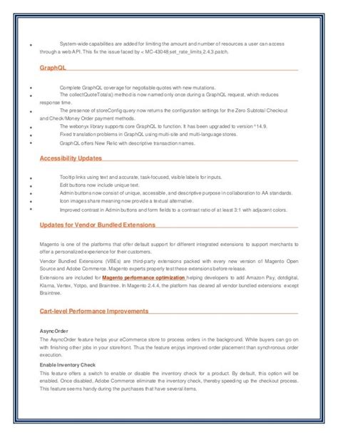 Magento 244 Version Released What Is New For E Commerce Website Development Pptx