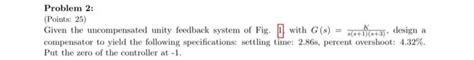 solved problem 2 points 25 given the uncompensated unity