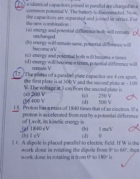 Proton Has A Mass Of 1840 D 500 V Proton Is Accelerated From Rest By A