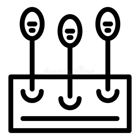 Line Icon Of A Device Using Sensors To Collect Data Stock Illustration