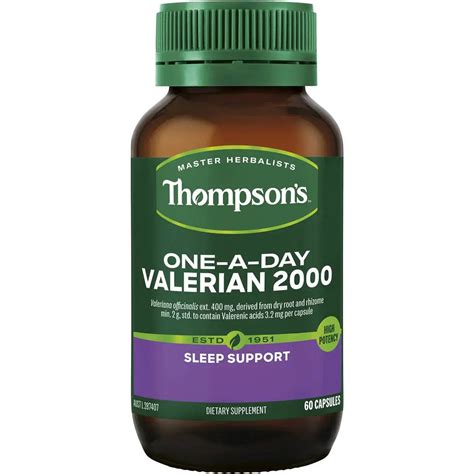 Thompsons One A Day Valerian 2000mg 60 Capsules Cutprice Online