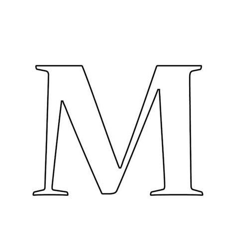 Moldes Da Letra M Para Imprimir Alphabet Letters Clipart Alphabet Hot