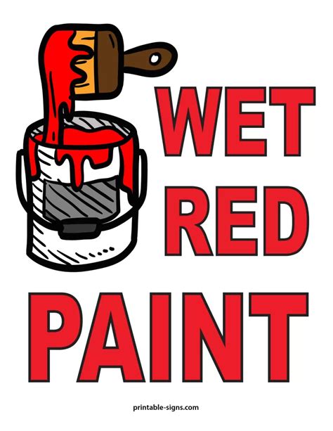 Wet Paint Printable Printable Signs