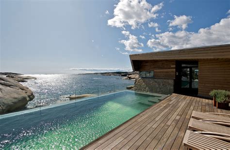 Timber Decking Sunshine Sea Gorgeous Pool Norwegian Summerhouse