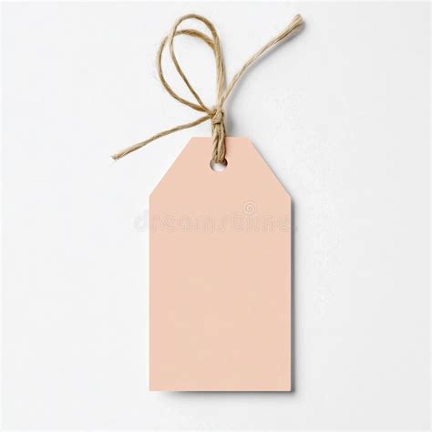 Blank Vertical Rectangle Paper Label Peach Colored Stock Illustration