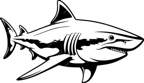 Premium Vector Shark Angry Shark Megalodon Vector Illustration