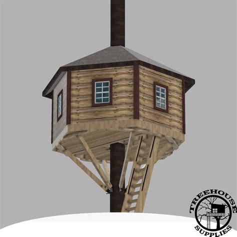 10 Hexagon Treehouse Plan Standard Treehouse Plans And Attachment Hardware Treehouse Supplies