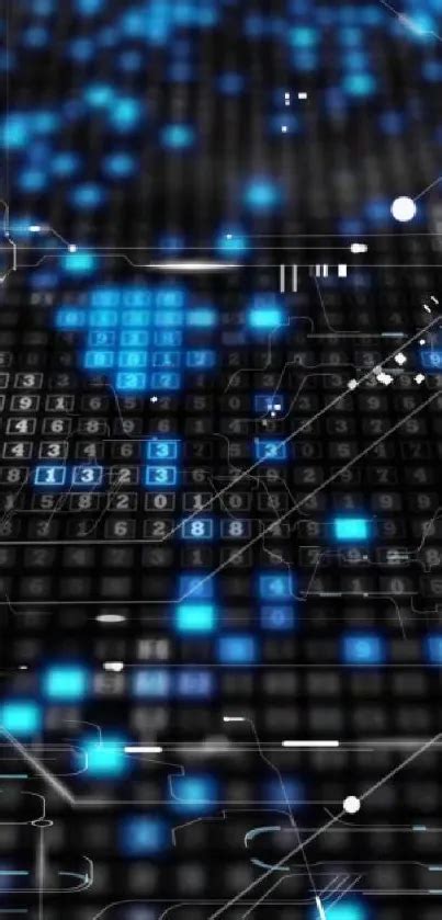 Digital Matrix Blue Lights Free Download