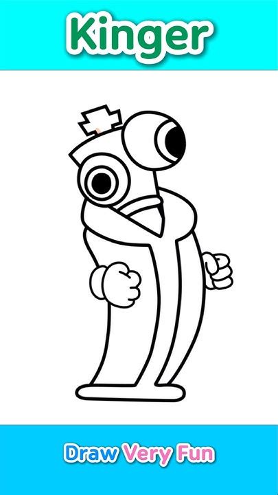 Drawing And Coloring Kinger Amazing Digital Circus How To Draw A Cute