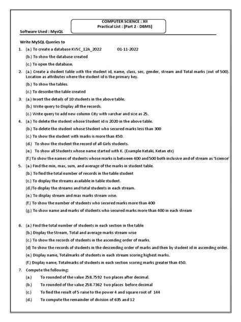 12 Cs Part 2 Practical Kvsc Modified Pdf Databases Information