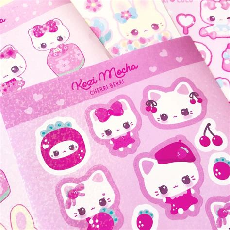 Sticker Sheet Bundle 7 Piece Bundle Kawaii Sticker Bundle Kawaii Ts