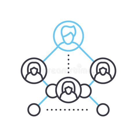 Company Structure Line Icon Outline Symbol Vector Illustration Concept Sign Stock Vector