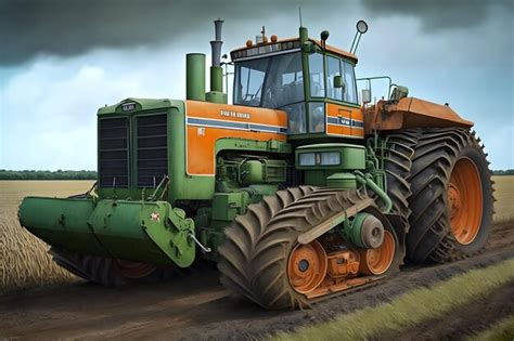 Premium Ai Image Tractor Spraying Pesticides On Soybean Field With Sprayer At Spring Neural