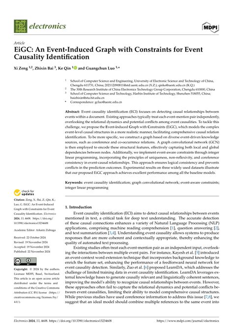 Pdf Eigc An Event Induced Graph With Constraints For Event Causality