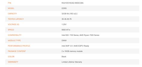 Thermaltake Toughram Rgb D5 Black 32gb 2x16gb 5600mhz Ddr5 Memory Scorptec Computers