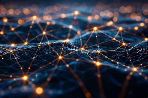 Abstract Network Visualization Stock Illustration Illustration Of