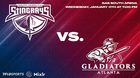 Game Preview Stingrays At Gladiators January 11 At 7 00 Pm South Carolina Stingrays
