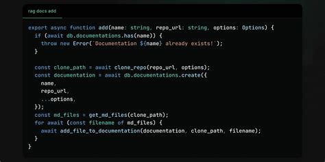 RAG Implementing The Docs Commands DEV Community
