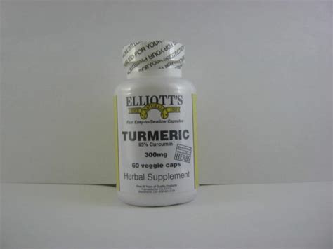Tumeric Herbal Supplement 300mg Elliotts Vitamins