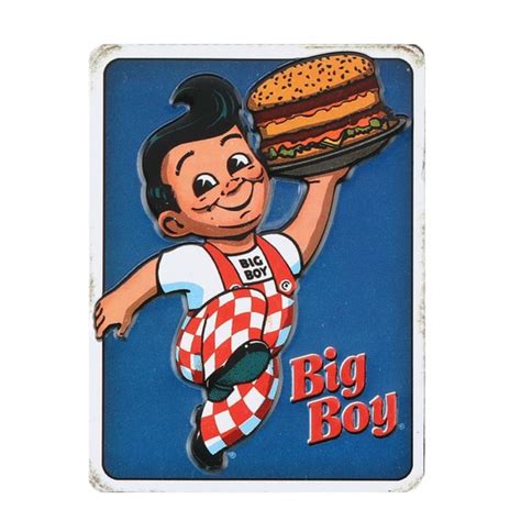 Bobs Big Boy Embossed Metal Magnet Open Road Brands Shop Orb